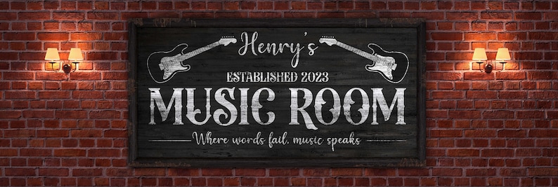 Personalized Music Room Sign Custom Studio Sign Home Decor - Etsy Canada
