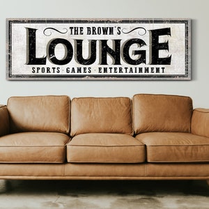 Customized Lounge Sign, Home Lounge Decor, Rustic Lounge & Bar Decor ...