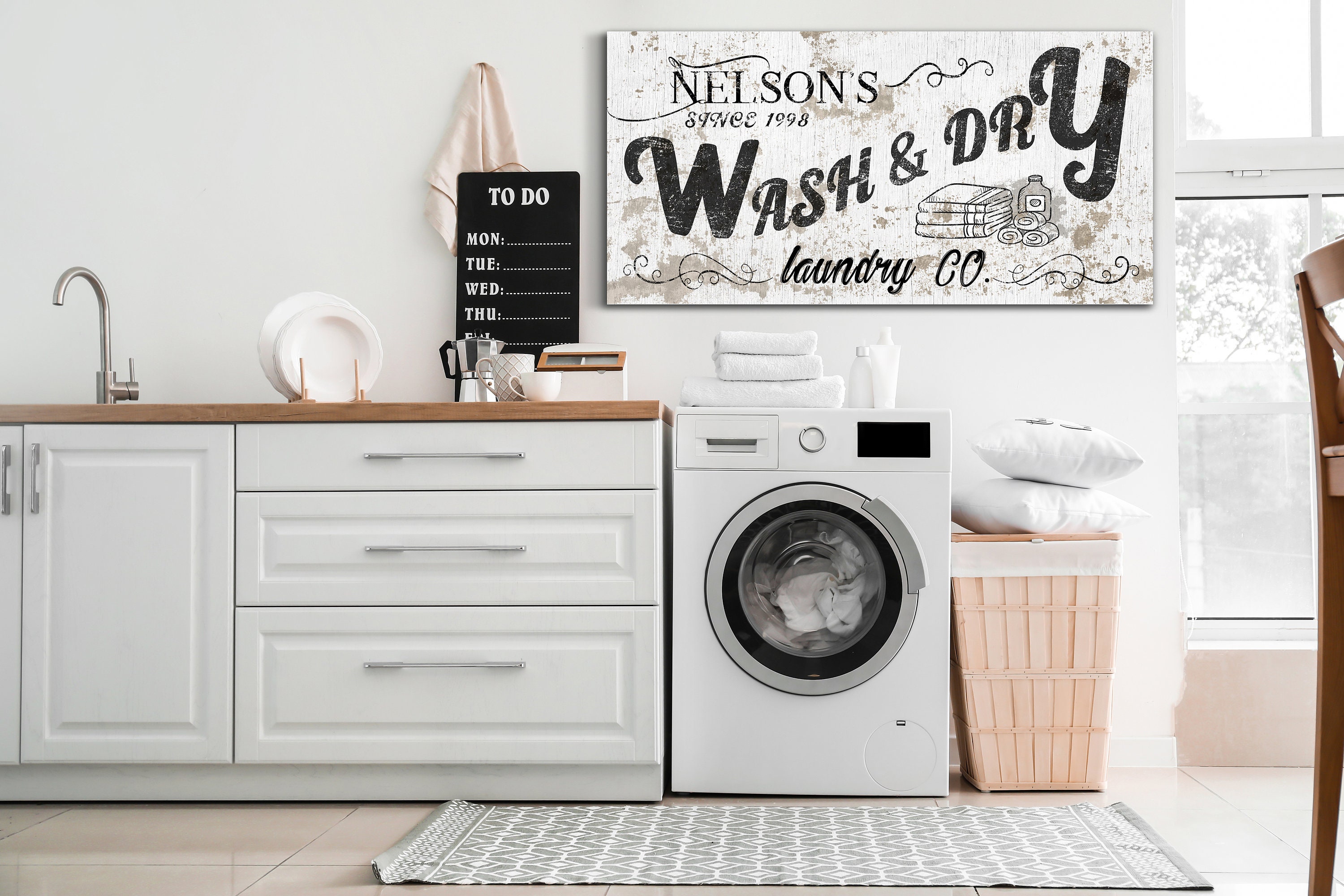 Custom Wash and Dry Sign Laundry Co. Sign Laundry Room - Etsy Canada