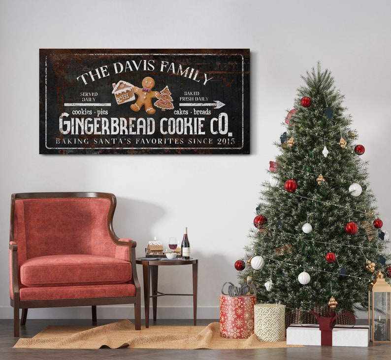 Custom Gingerbread Cookie Co Sign for Kitchen Farmhouse Home - Etsy