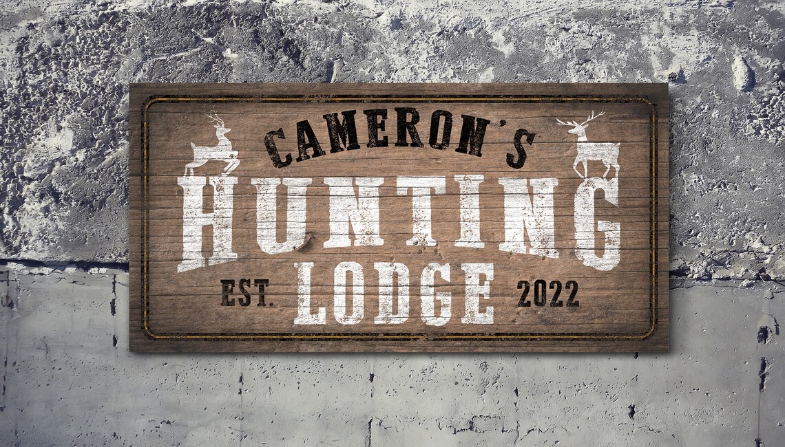 Personalized Hunting Lodge Sign Customized Gift for Hunters - Etsy