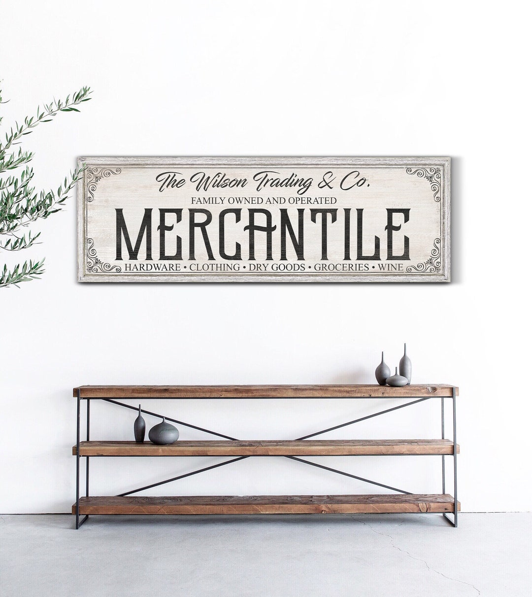 Personalized Mercantile Sign, General Store Sign, Custom Family Name ...