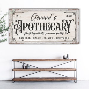 Personalized Apothecary Sign, Custom Medicine Wall Decor, Home Pharmacy ...