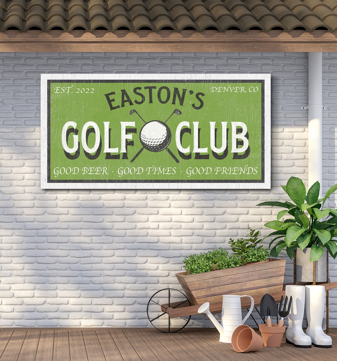 Customized Golf Club Sign, Golf Room Decor, Welcome Sign, Gift for ...