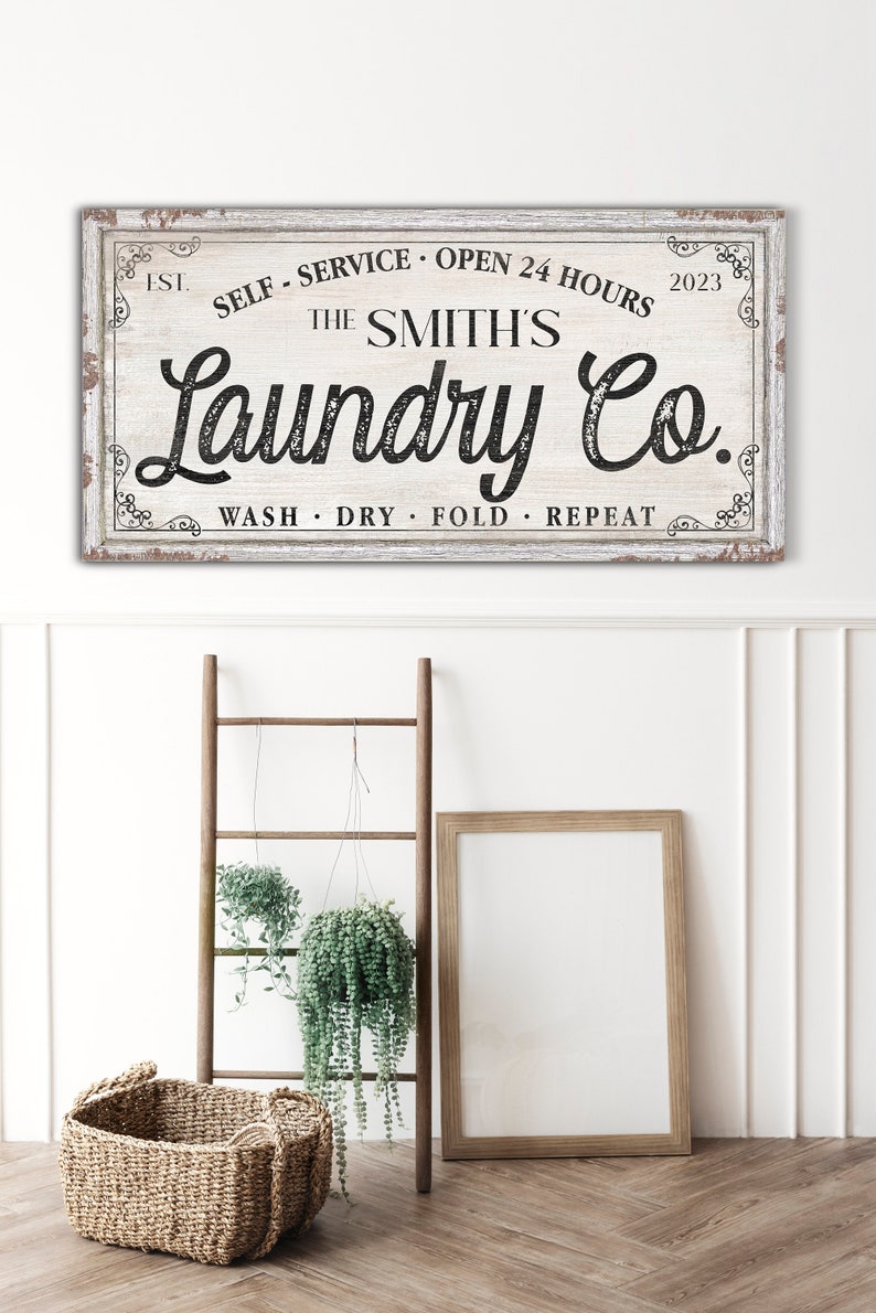 Personalized Laundry Co Sign Custom Laundry Room Wall Art - Etsy