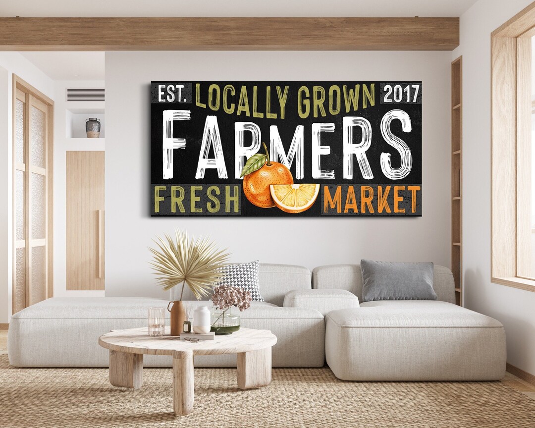 Personalized Farmers Market Sign, Trading Mercantile Sign, General ...