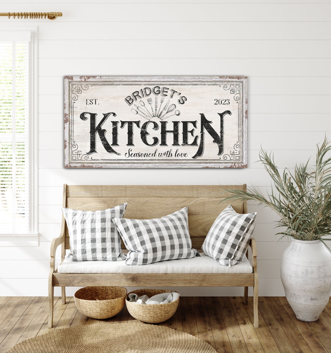 Custom Kitchen Sign for Home Personalized Family Kitchen - Etsy