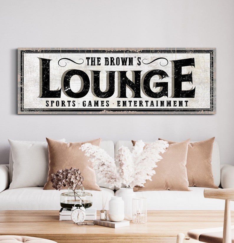 Customized Lounge Sign Home Lounge Decor Rustic Lounge & Bar - Etsy