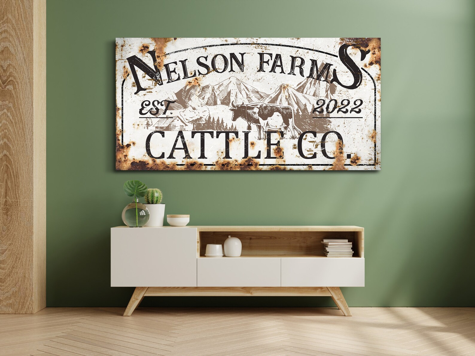 Custom Cattle Ranch Sign Cattle Co. Sign Cattle Company | Etsy