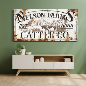 Custom Cattle Ranch Sign, Cattle Co. Sign, Cattle Company Sign, Cattle ...