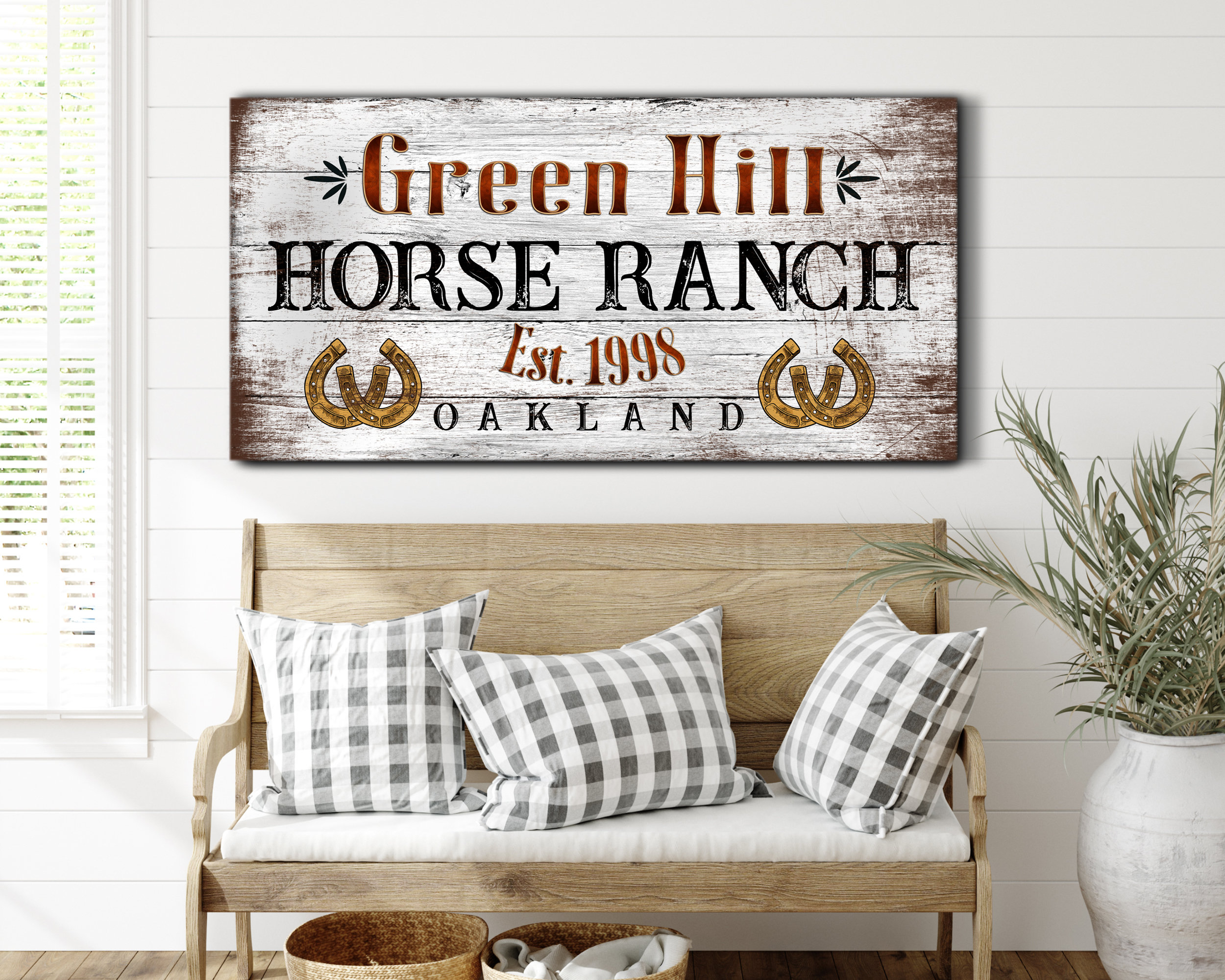 Custom Horse Ranch Sign Vintage Farmhouse Ranch Sign Modern | Etsy