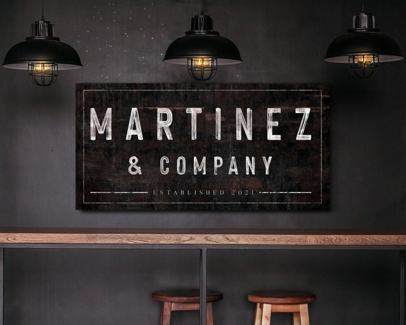 Custom Company Name Sign Co Sign Company Wall Decor | Etsy