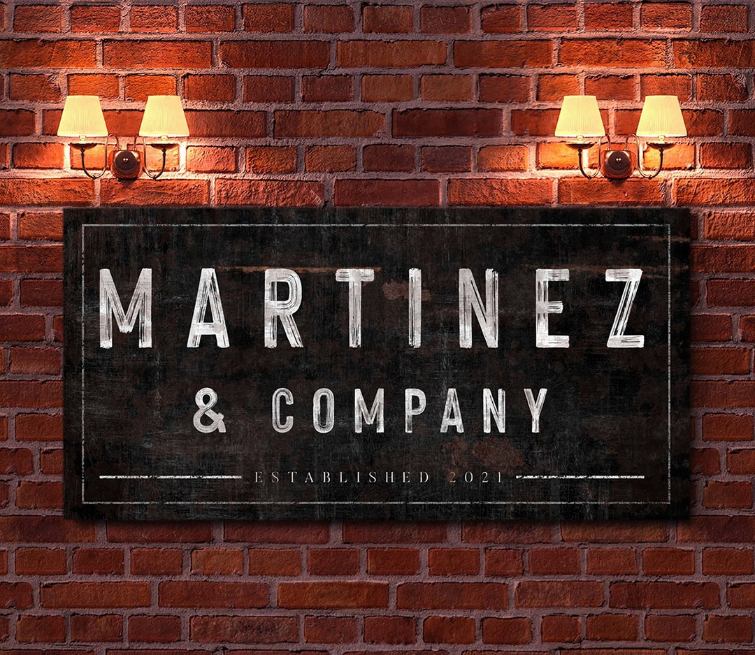 Custom Company Name Sign, Co Sign, Company Wall Decor, Personalized ...