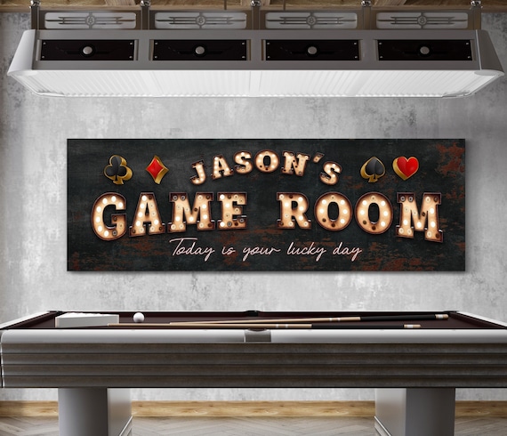 Personalized Game Room Sign Custom Game Room Wall Decor | Etsy
