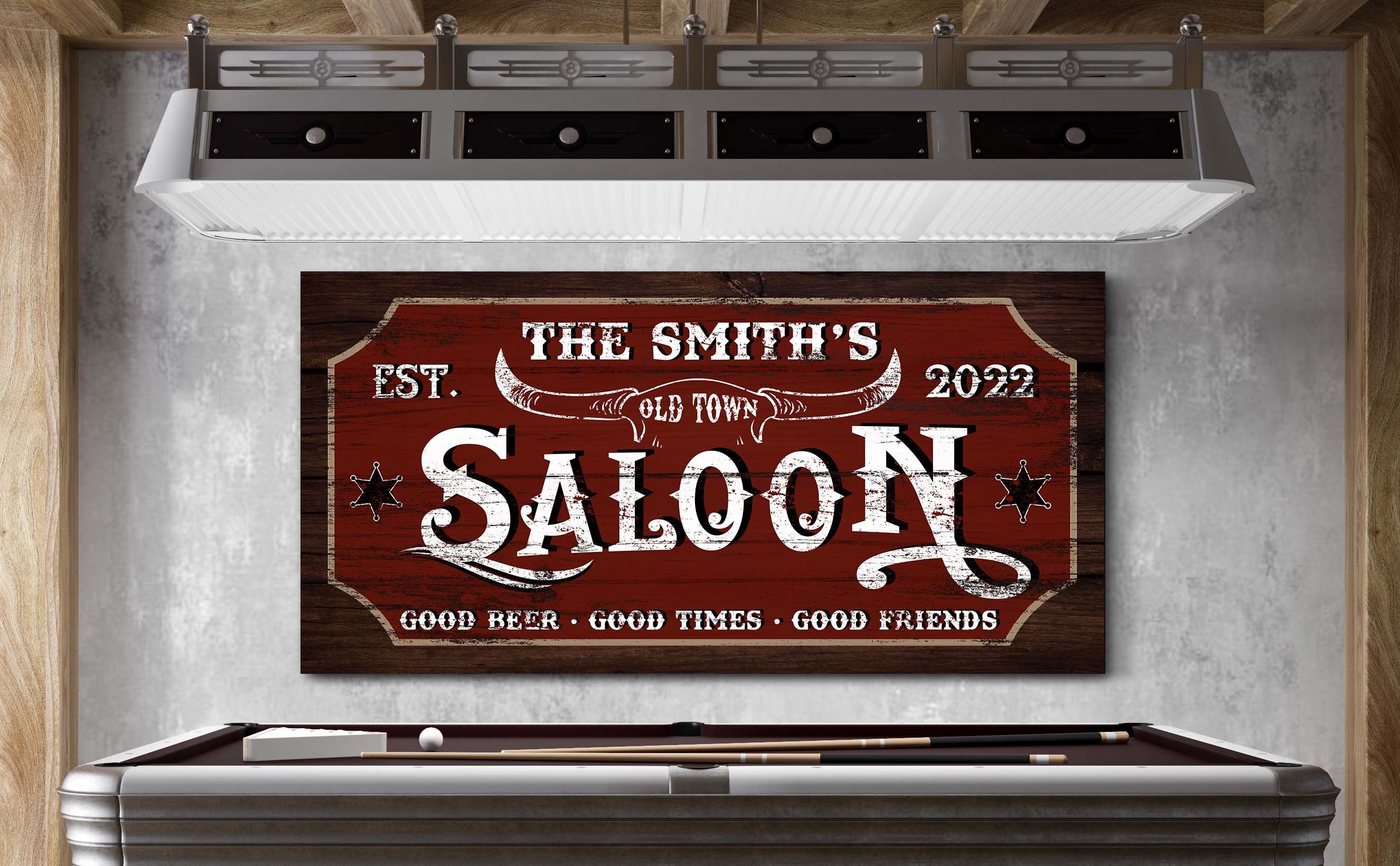 Custom Saloon Sign Old Town Western Saloon Decor Bar Sign - Etsy