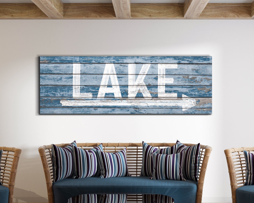 Lake Arrow Sign Lake Like Modern Farmhouse Wall Decor Arrow - Etsy