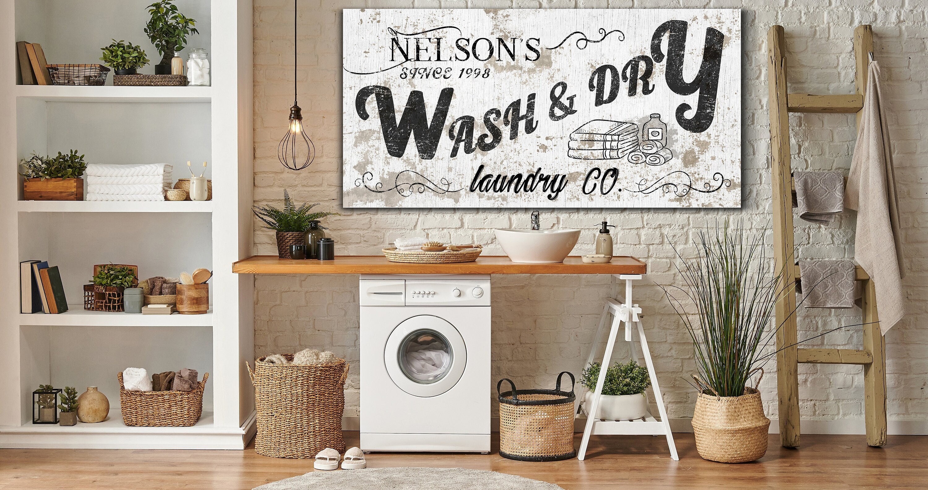 Custom Wash and Dry Sign Laundry Co. Sign Laundry Room - Etsy Canada