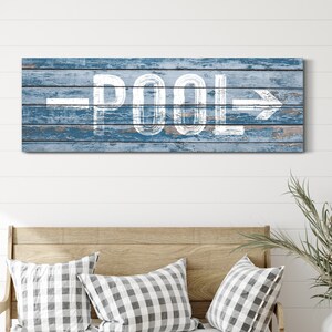 Pool Sign With Arrow, Pool Direction Sign, Swimming Pool Sign, Pool ...