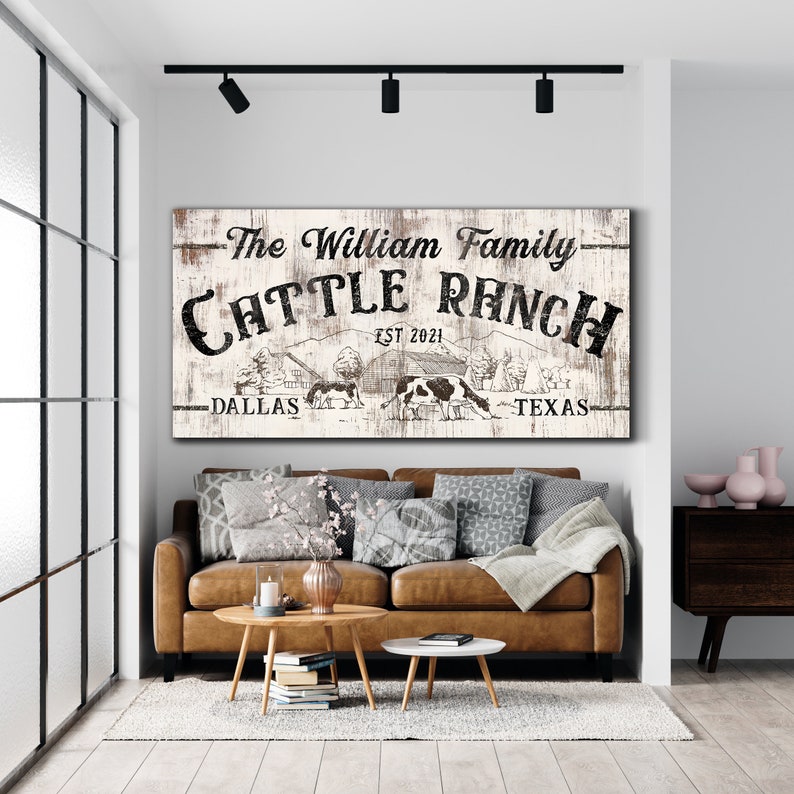 Custom Cattle Ranch Sign Rustic Ranch Sing Cattle Ranch - Etsy