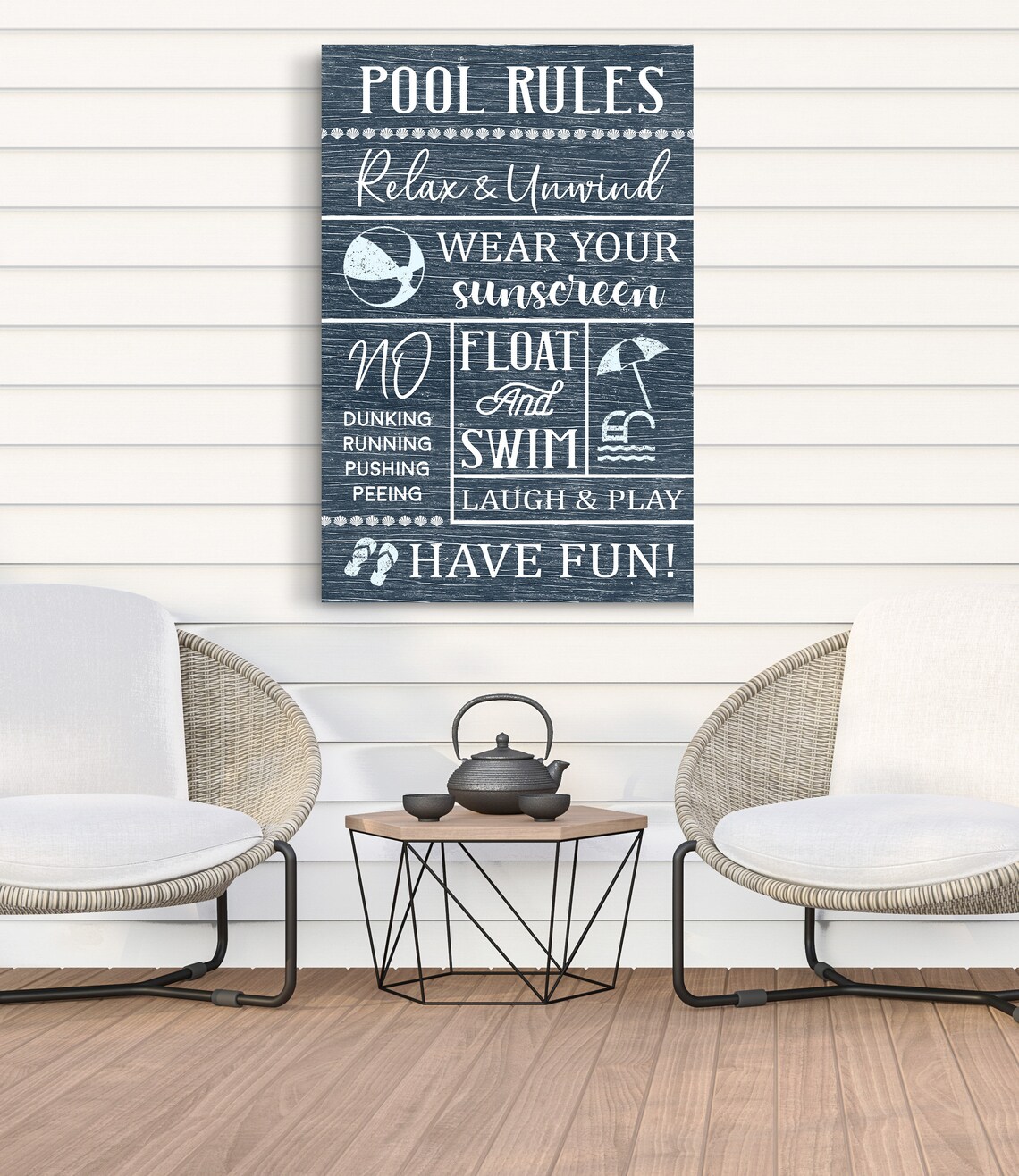 Pool Rules Sign Swimming Pool Rules Sign Backyard Pool | Etsy