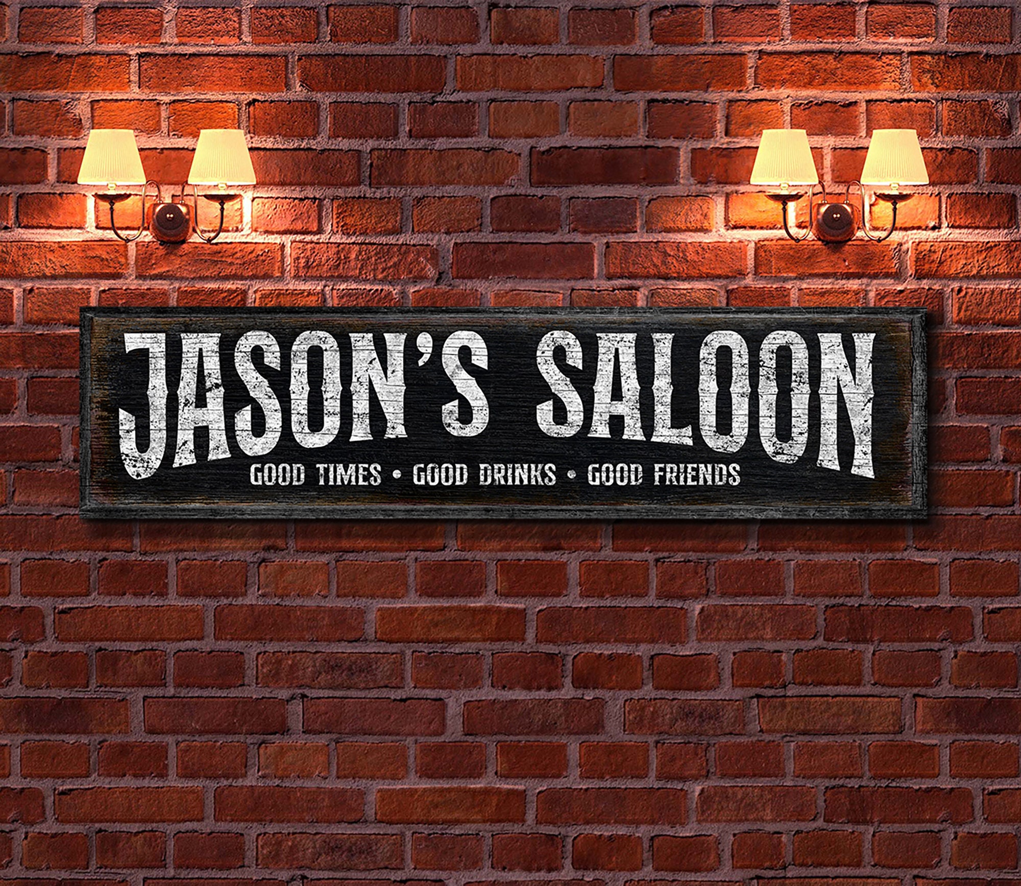 Custom Saloon Sign Modern Farmhouse Wall Decor Town Sign - Etsy