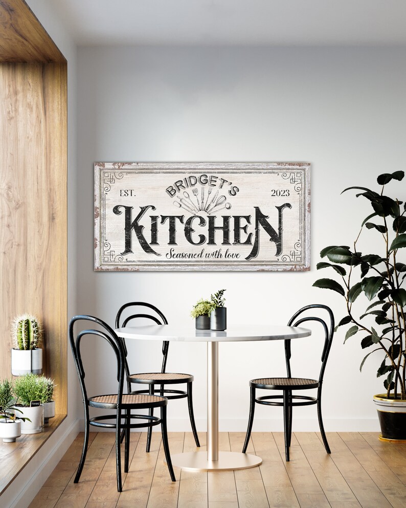 Custom Kitchen Sign for Home Personalized Family Kitchen - Etsy