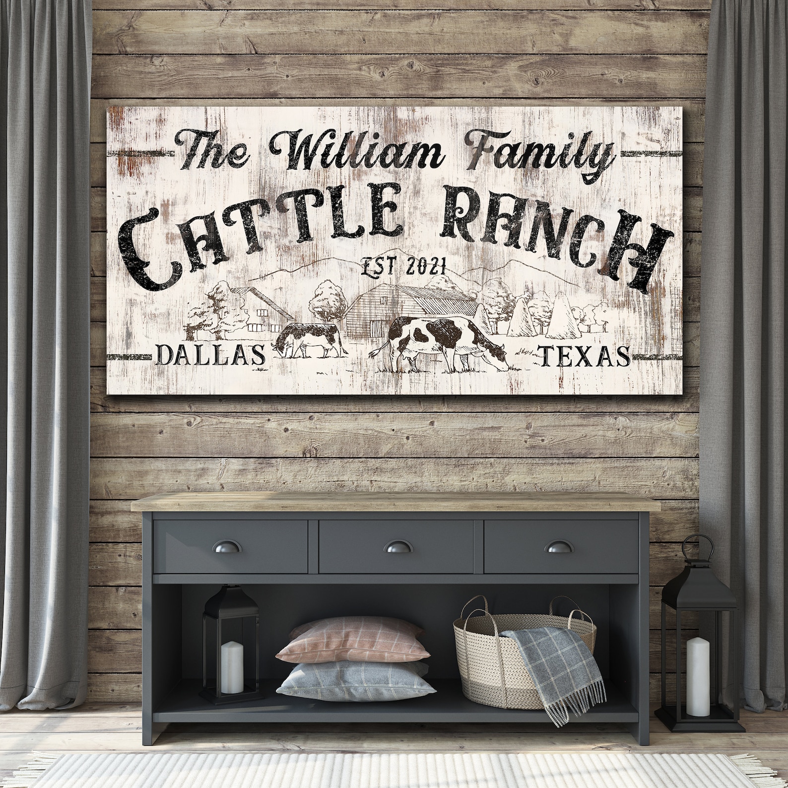 Custom Cattle Ranch Sign Rustic Ranch Sing Cattle Ranch - Etsy