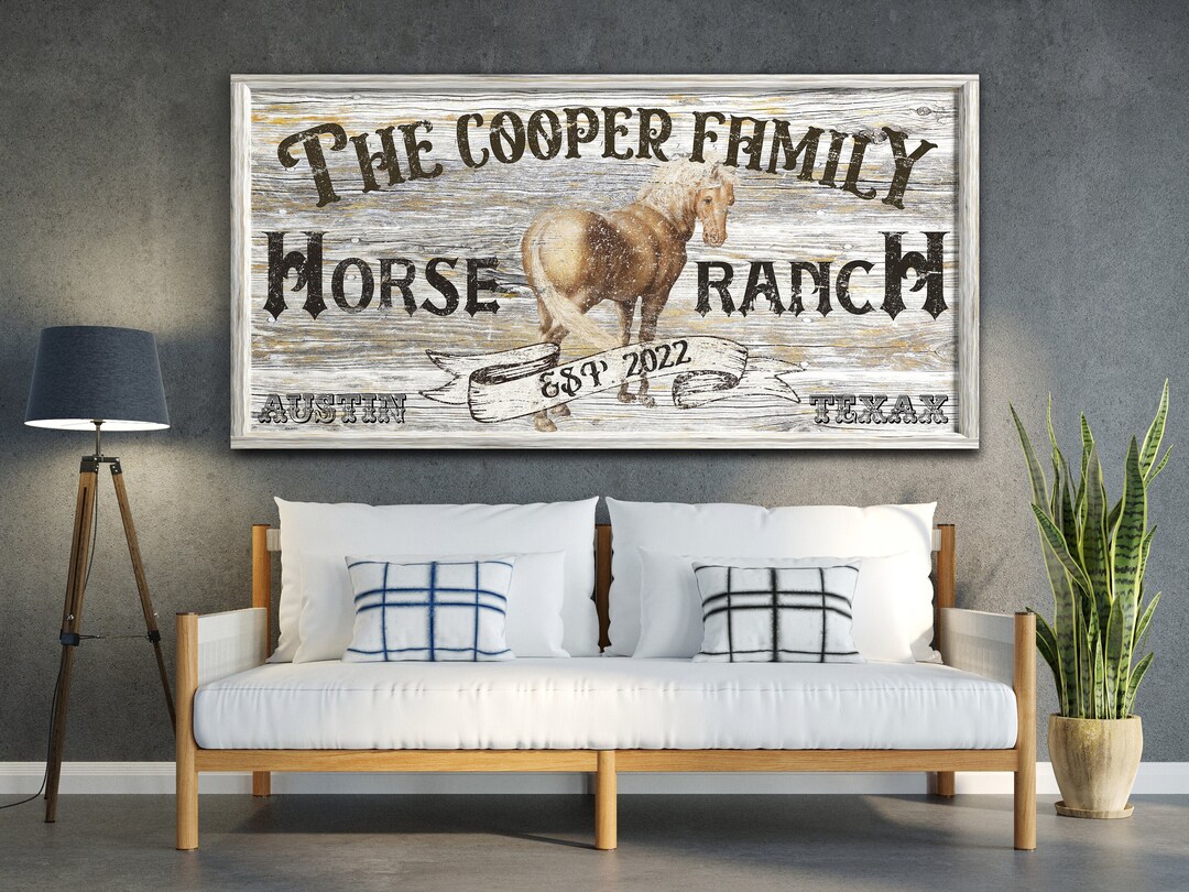 Personalized Horse Ranch Sign Vintage Ranch Sign Ranch - Etsy