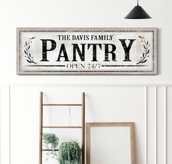 Customized Pantry Sign Kitchen & Pantry Room Decor Rustic - Etsy