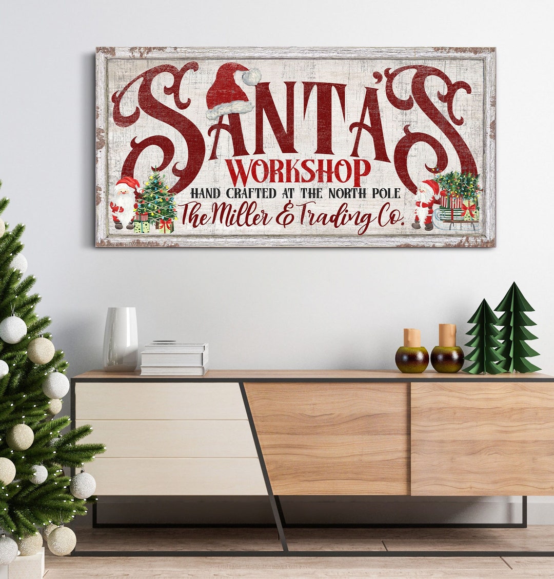 Personalized Santa's Workshop Sign Christmas Toy Shop - Etsy