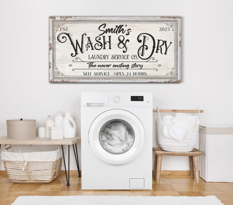 Personalized Laundry Service Sign Custom Wash & Dry Sign - Etsy