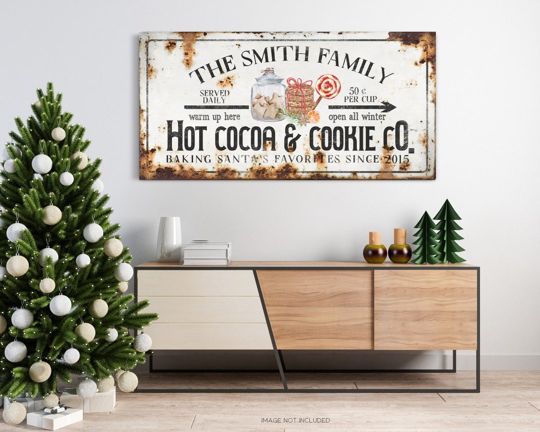 Custom Hot Cocoa and Cookie CO Sign Gingerbread Cookies Sign ...