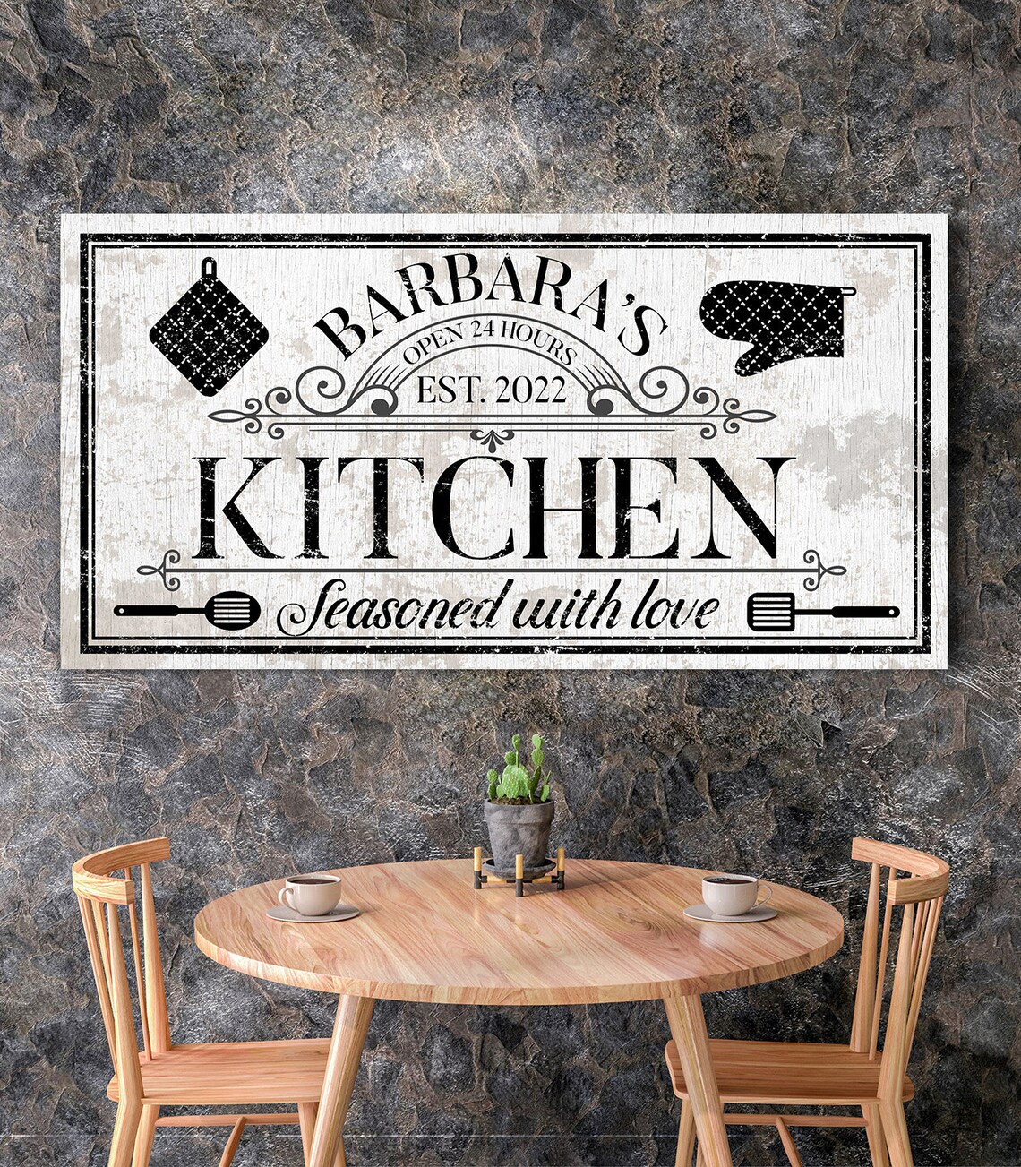 Personalized Kitchen Sign Family Kitchen Sign Dining Room - Etsy