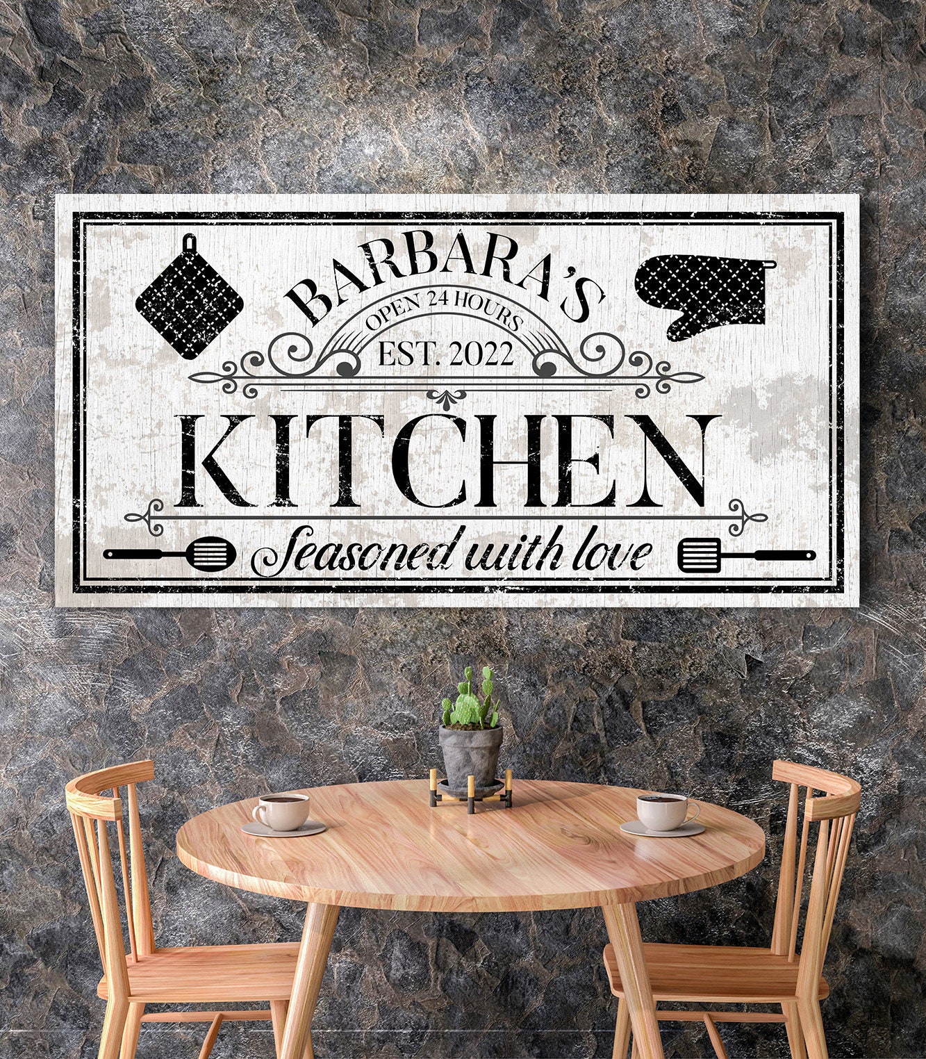 Personalized Kitchen Sign Family Kitchen Sign Dining Room - Etsy