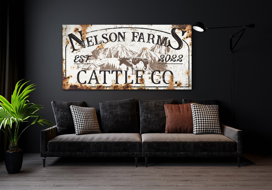 Custom Cattle Ranch Sign Cattle Co. Sign Cattle Company | Etsy