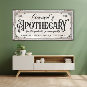Personalized Apothecary Sign, Custom Medicine Wall Decor, Home Pharmacy ...