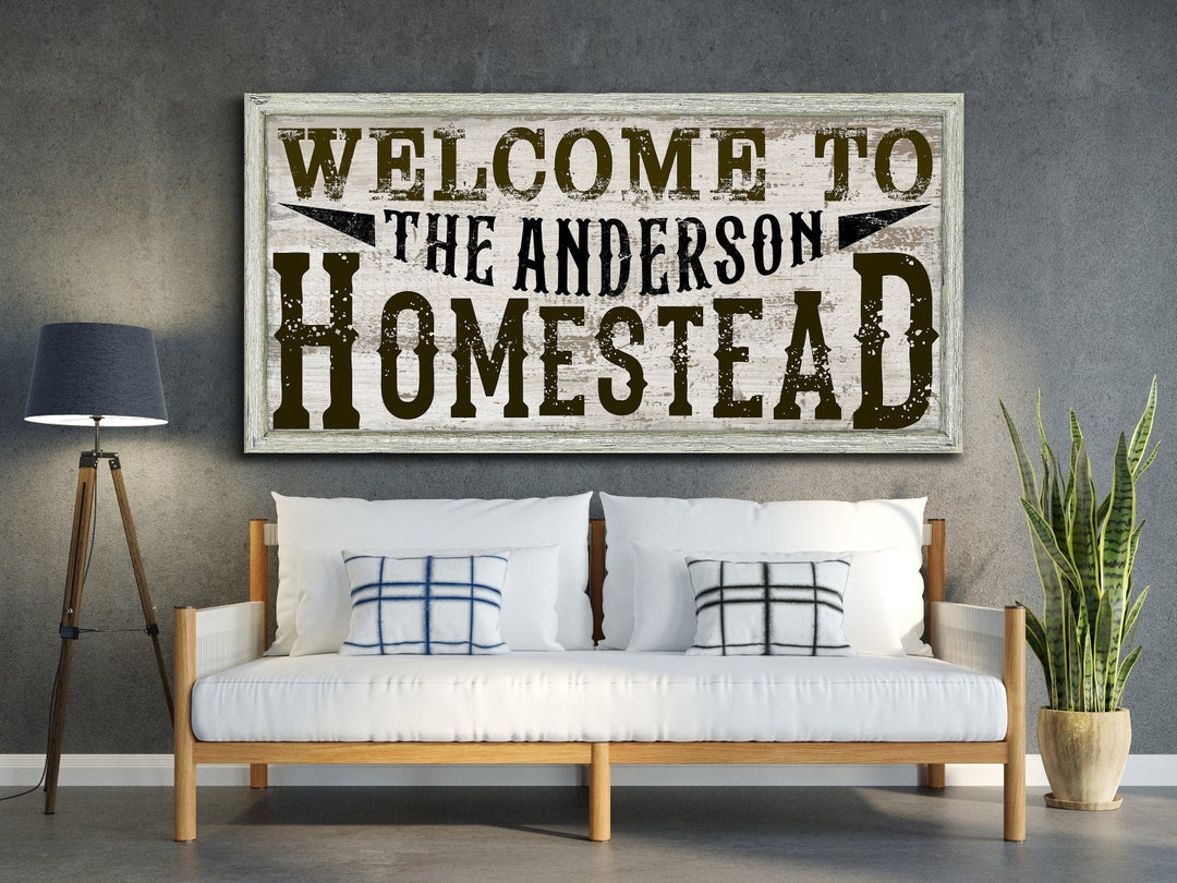 Personalized Homestead Sign, Family Homestead Sign, Homestead Decor ...