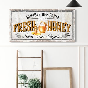 Personalized Bumble Bee Farm Sign, Vintage Bumble Bee Farm Sign, Fresh ...