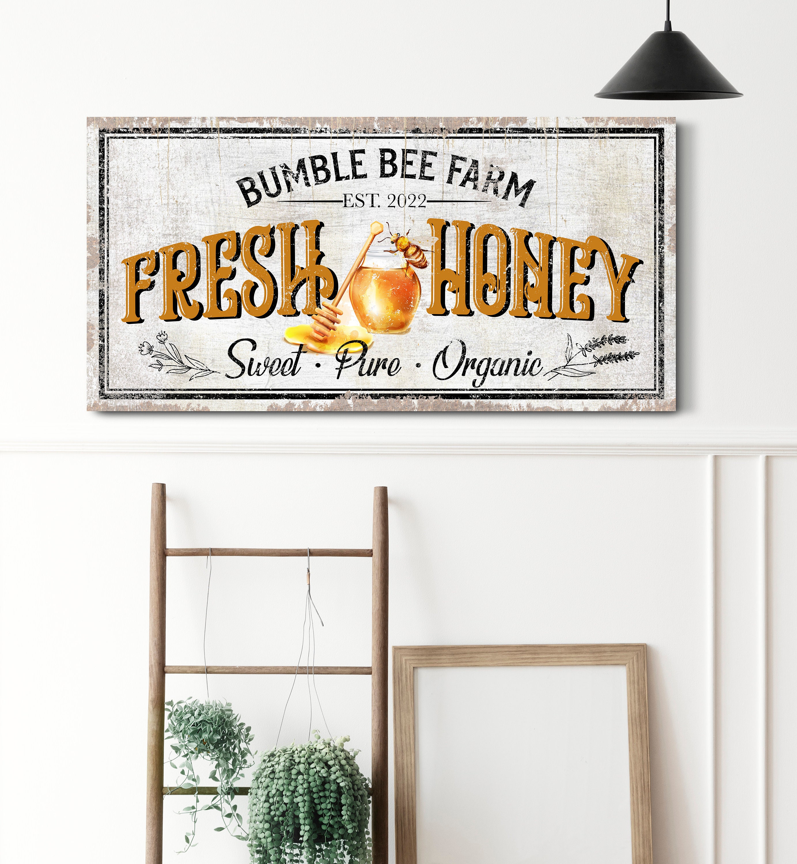 Personalized Bumble Bee Farm Sign, Vintage Bumble Bee Farm Sign, Fresh ...