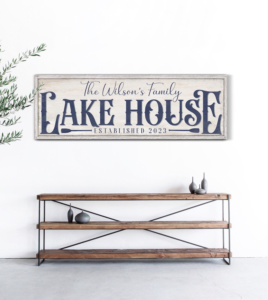 Personalized Lake House Sign, Custom Family Name Sign, Rustic Entryway ...