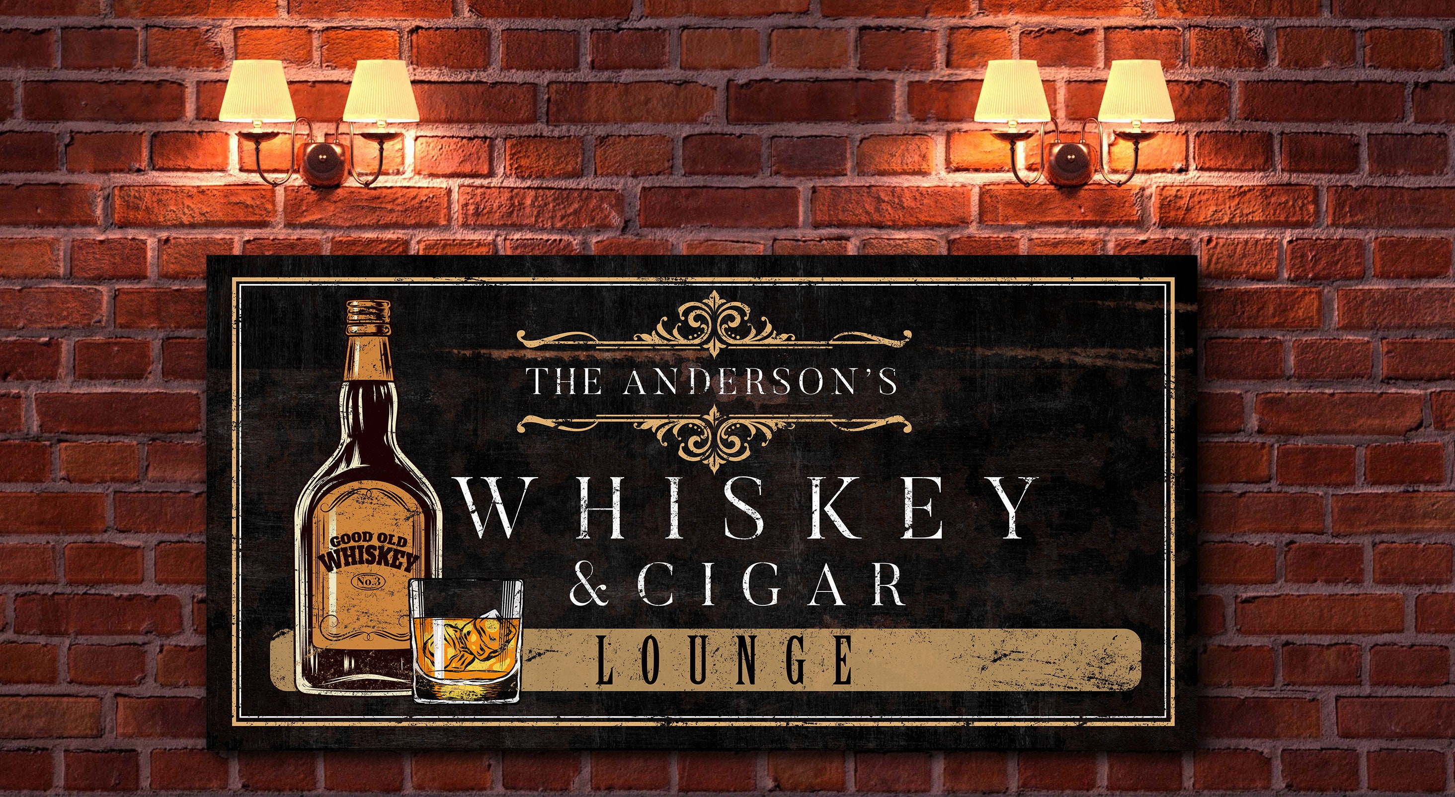 Personalized Whiskey & Cigar Room Sign, Taste Room Decor, Whiskey and ...