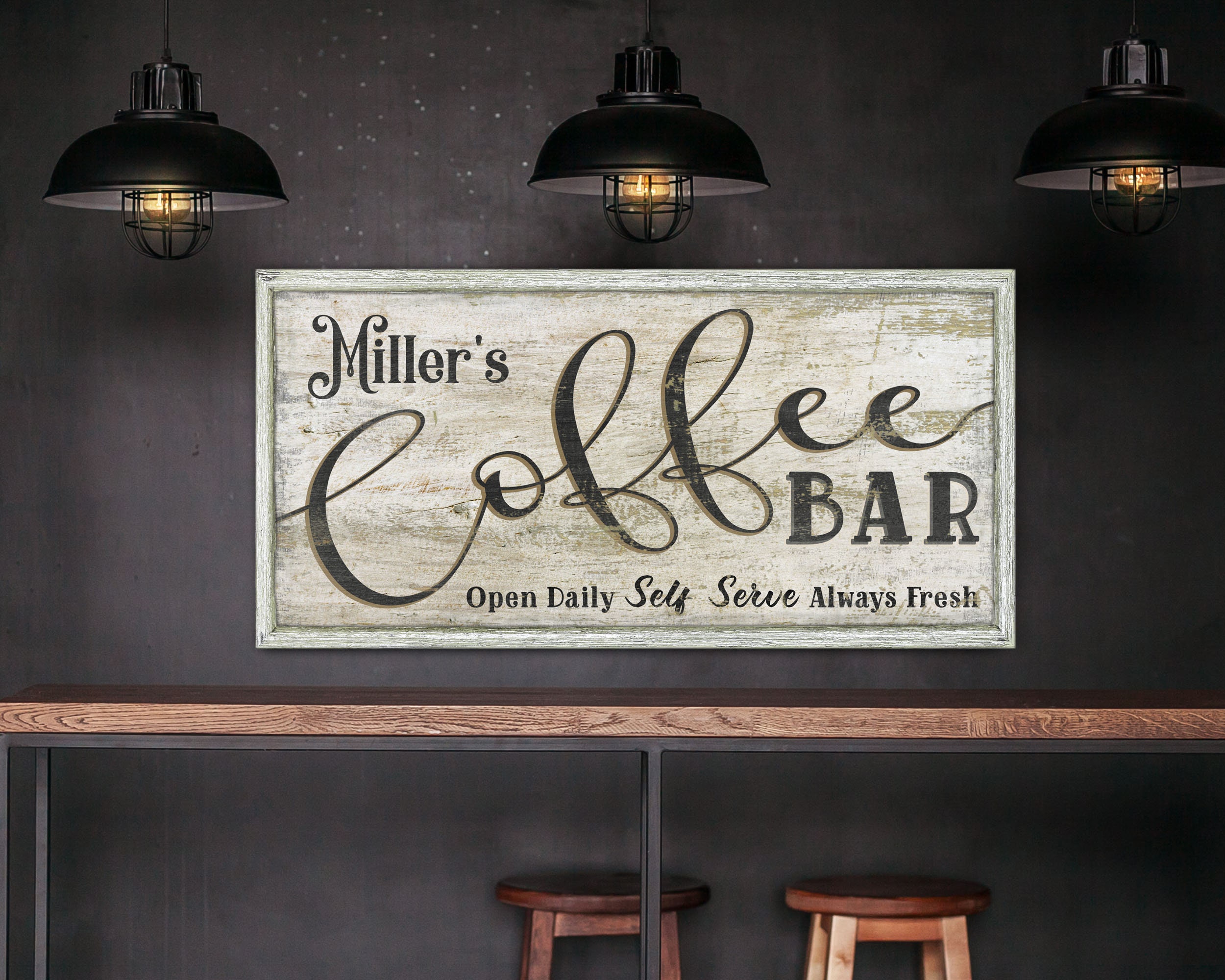 Custom Coffee Bar Sign Coffee Sign Vintage Coffee Sign - Etsy