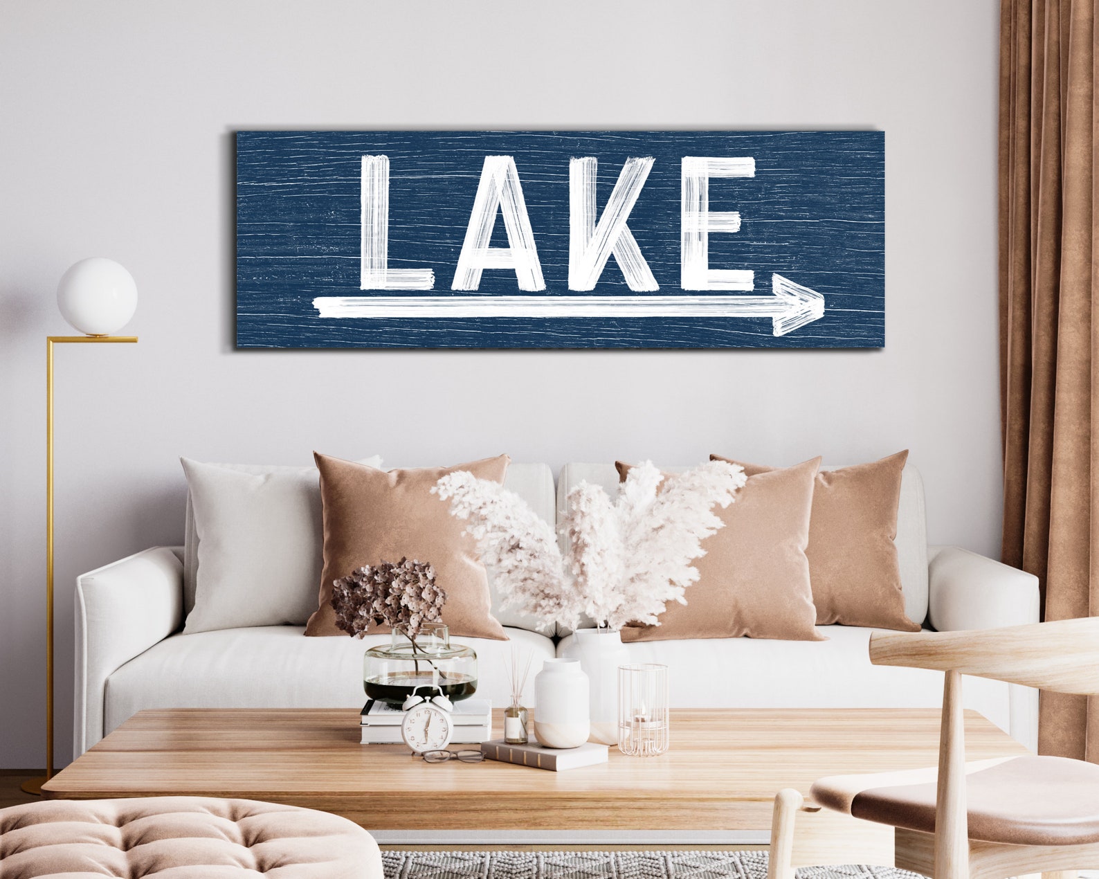 Lake Sign With Arrow Lake Wall Art Lake Life Sign Vintage - Etsy