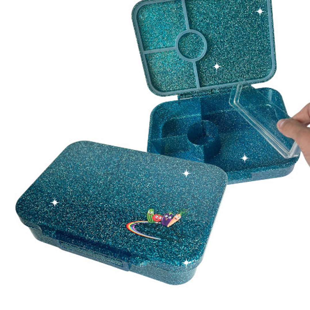 Blue Glitter Snackibox / Lunch Box / Lunch Box / Bentobox - Etsy