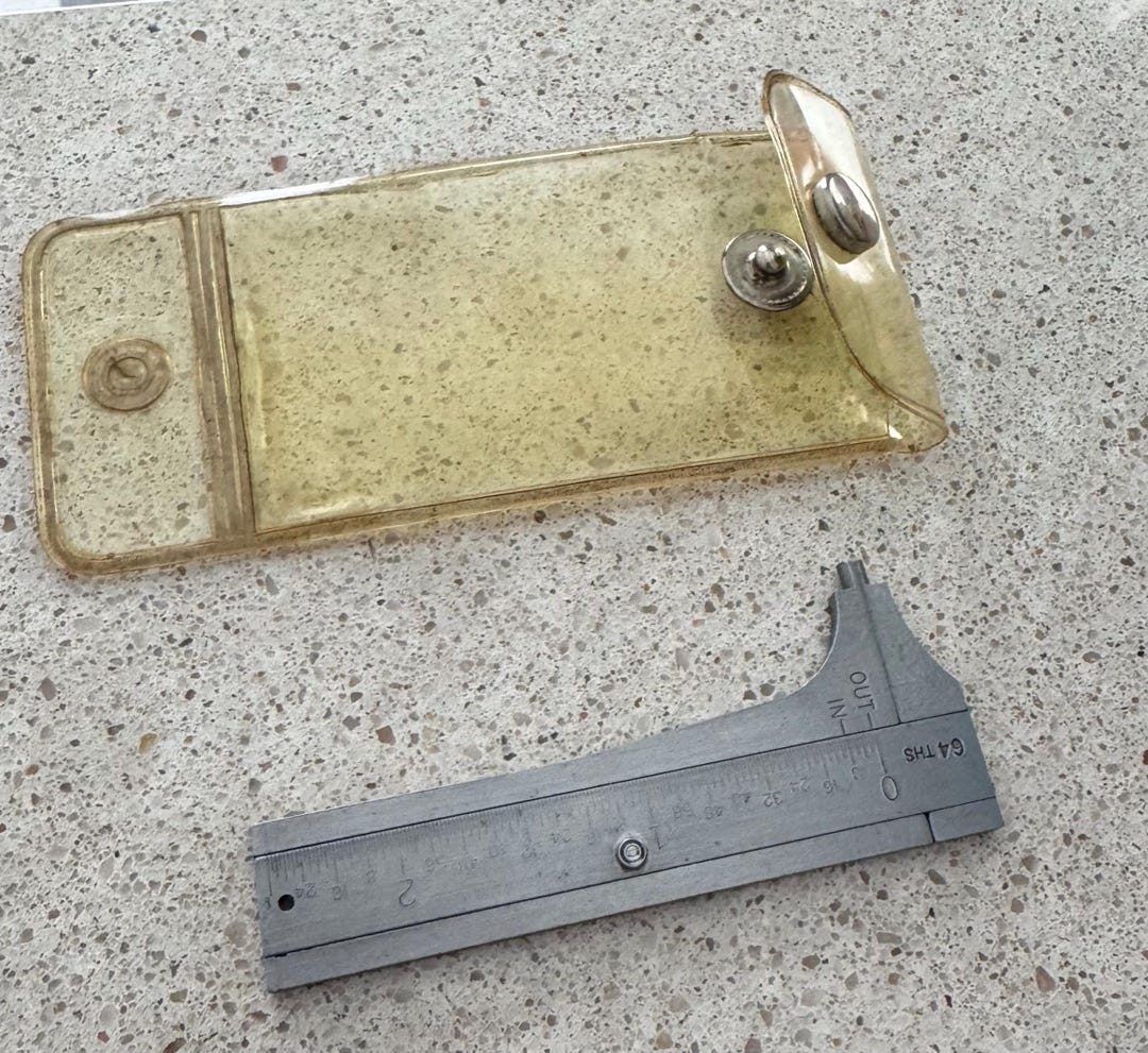 Vintage CRAFTSMAN USA #4028 Pocket Slide CALIPER With Original Vinyl ...