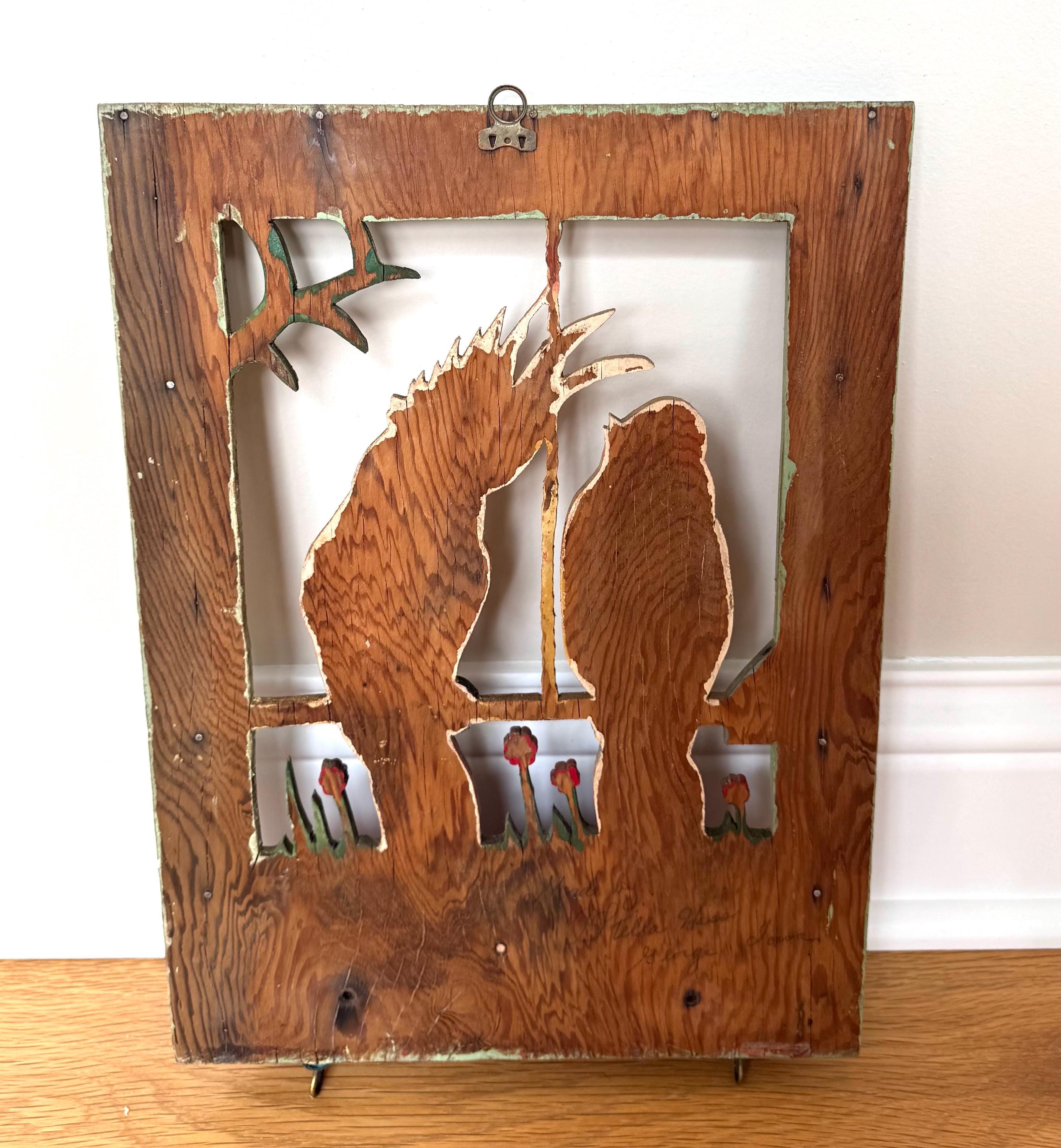 Vintage Cockatoo | Folk Art | Hand-cut and Painted | Tropical Bird ...