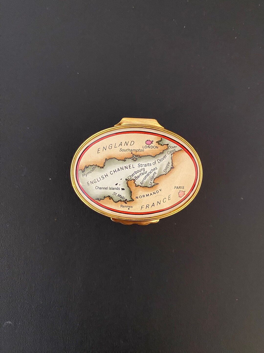 HALCYON Days D-DAY Landing, Enamels, Hinged Copper Pill Trinket, World ...
