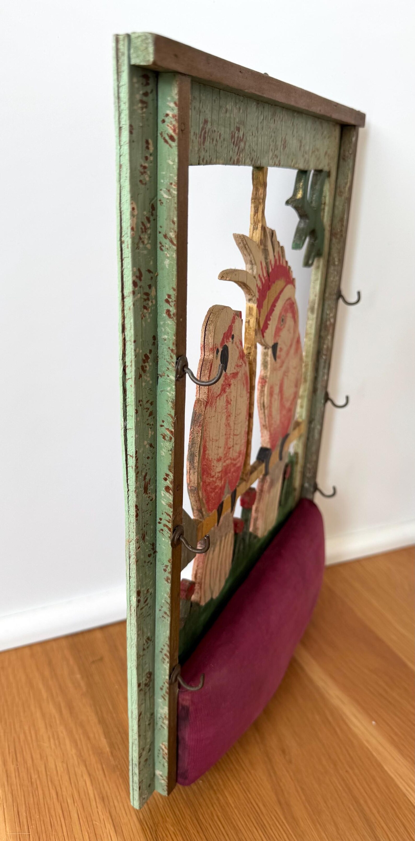 Vintage Cockatoo | Folk Art | Hand-cut and Painted | Tropical Bird ...