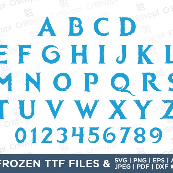 Frozen Font - Etsy