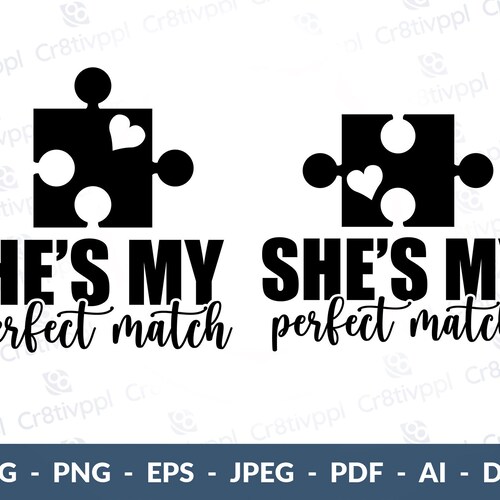 King and Queen SVG Matching Couple Valentine's Day - Etsy